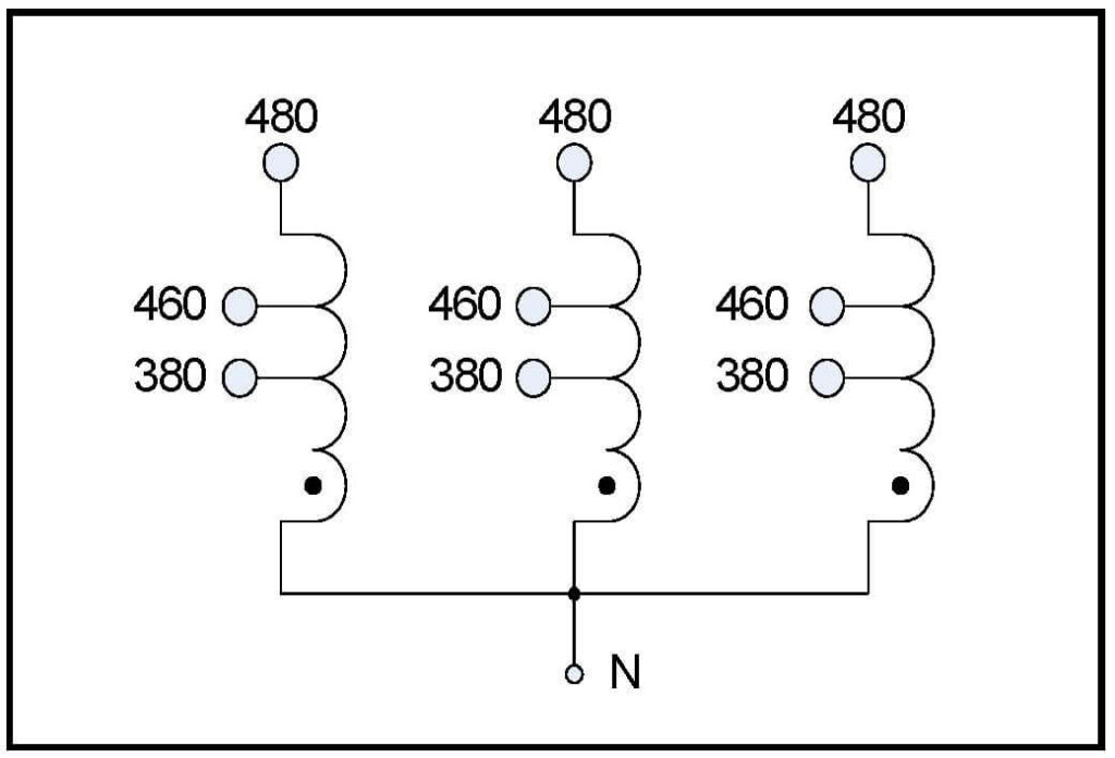 THREE PHASE BOOST TRANSFORMER, 100 KVA, INPUT 380 VAC, OUTPUT 460/480 ...